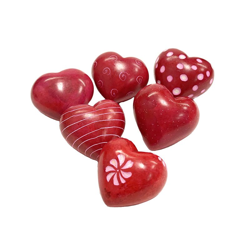 Red Soapstone Heart SM